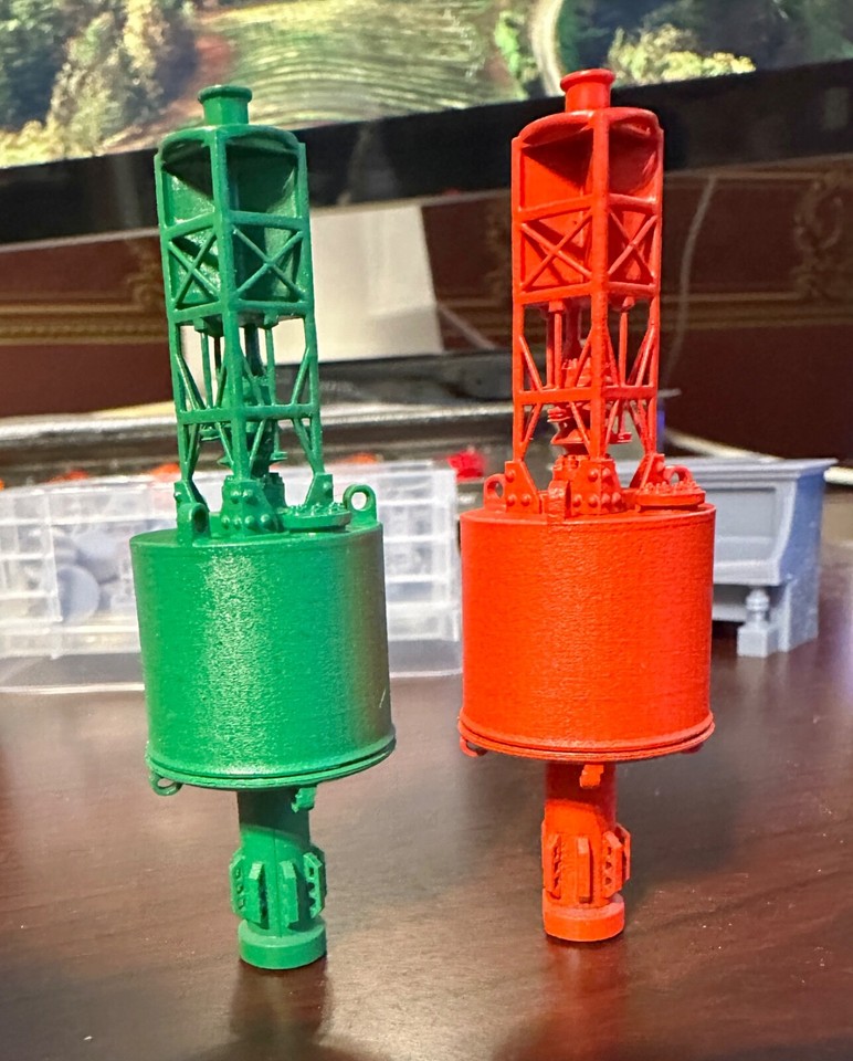 LIGHTED BLINKING Red Waterline Navigation Buoy RTR HO Scale | eBay