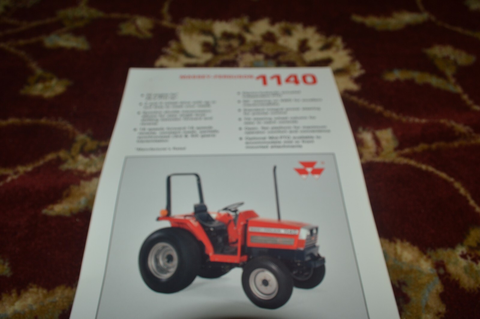 Massey Ferguson 1140 Tractor Brochure BASE | eBay