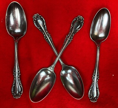 Wallace Silverplate JOAN Teaspoon Flatware 1835 R Wallace A1 Lot of 4 ...