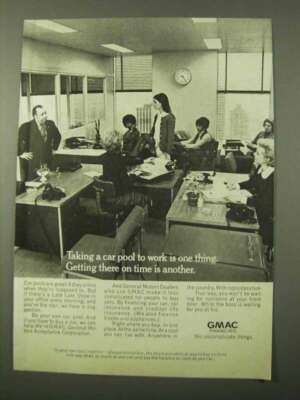 1972 GMAC Financing Ad - Taking Car Pool To Work | eBay