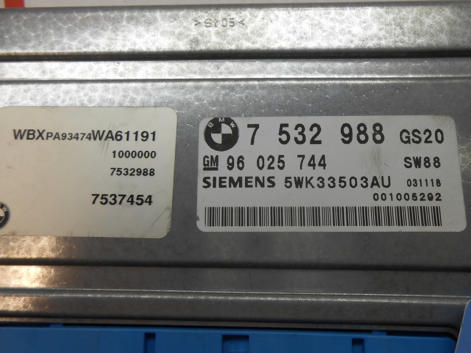 04 BMW X3 SUV 3.0l 6cyl ECU TCU 7532988 5WK33503AU 7537454 OG0059 | eBay