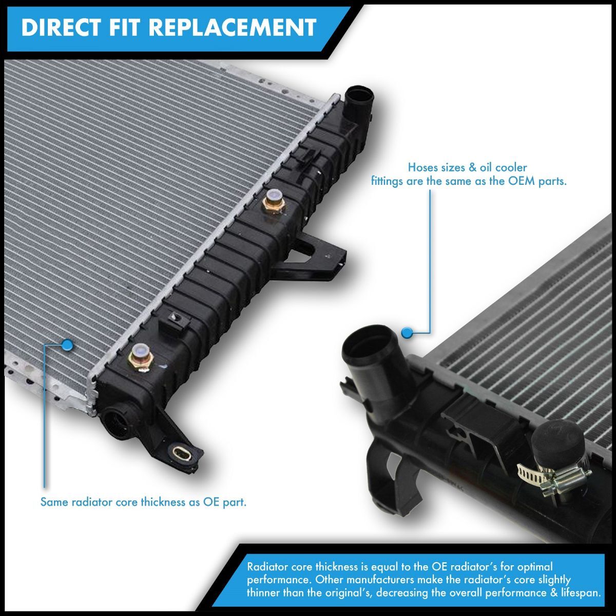 Radiators Assembly Aluminum Core Direct Fit for Mercedes Benz ML320 ...