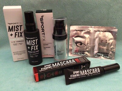 SPORTFX MIST+FIX COOL DOWN PRIMER STAMINA MASCARA WIPE THE DAY AWAY ...