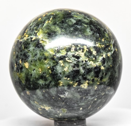 55mm Green w/ Yellow Nephrite Sphere Polished "Inca Jade" Gemstone ...