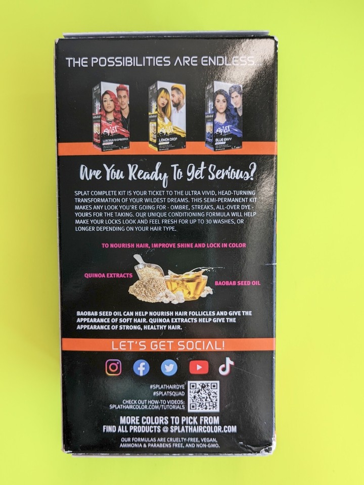 SPLAT Rebellious Color Hair Dye - Spicy Copper Complete Kit | eBay