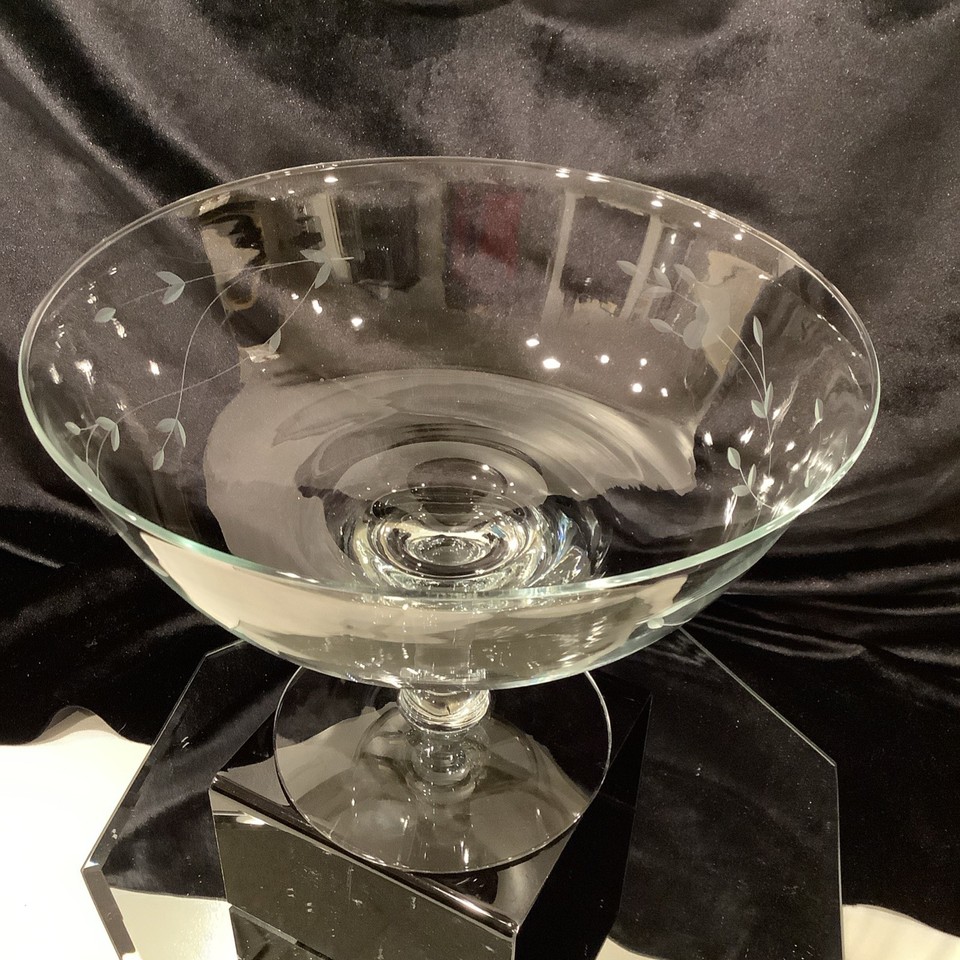 Princess House HERITAGE Large CENTERPIECE Crystal Pedestal Compote | eBay