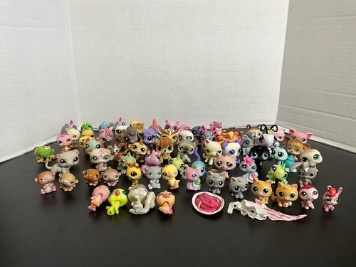 LPS Littlest Pet Shop Huge Lot of 69 Figures Lot Some Rare/Older Ones ...