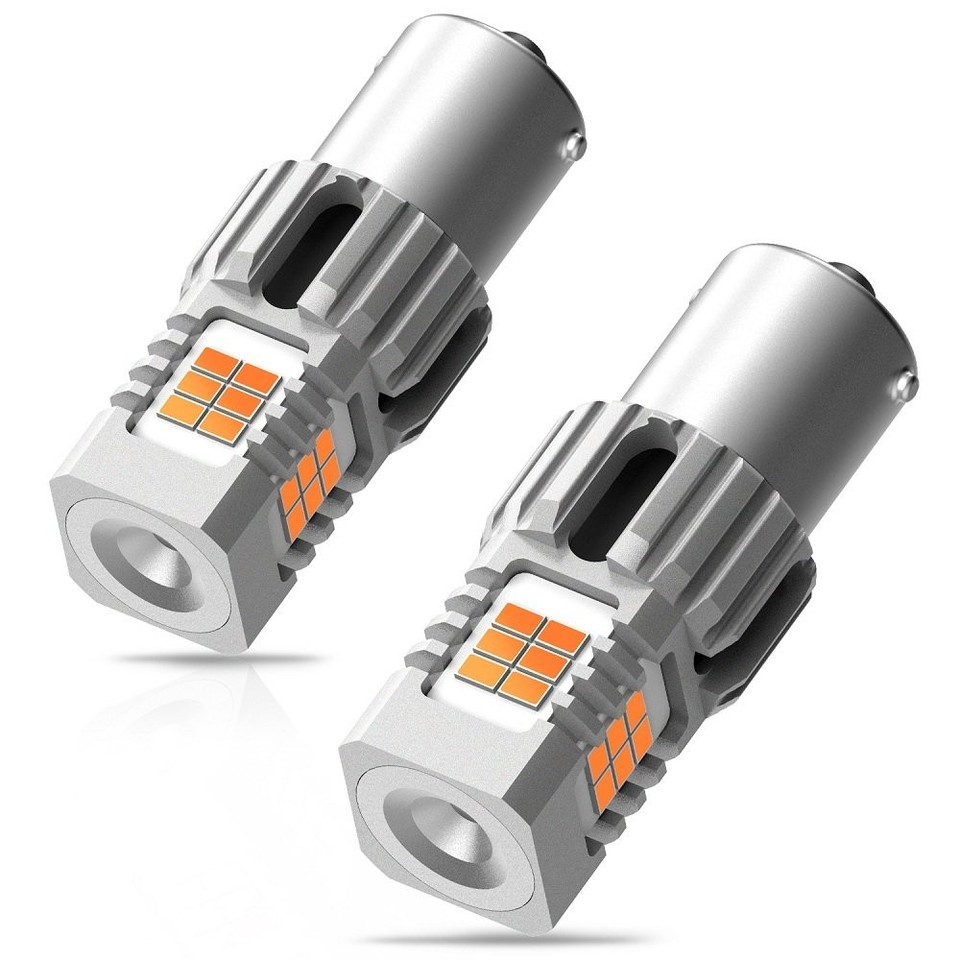 AUXITO 1156 BA15S 7506 Amber LED Turn Signal Indicator Light Bulbs ...