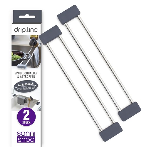 Drip.line Set of 2 Dish Cloth Holders, Cloth Holder and Dish Drainer ...