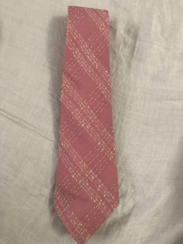 Men's Vintage Pink And White Tweed 4” Wide NeckTie DeVille Cravats Of ...