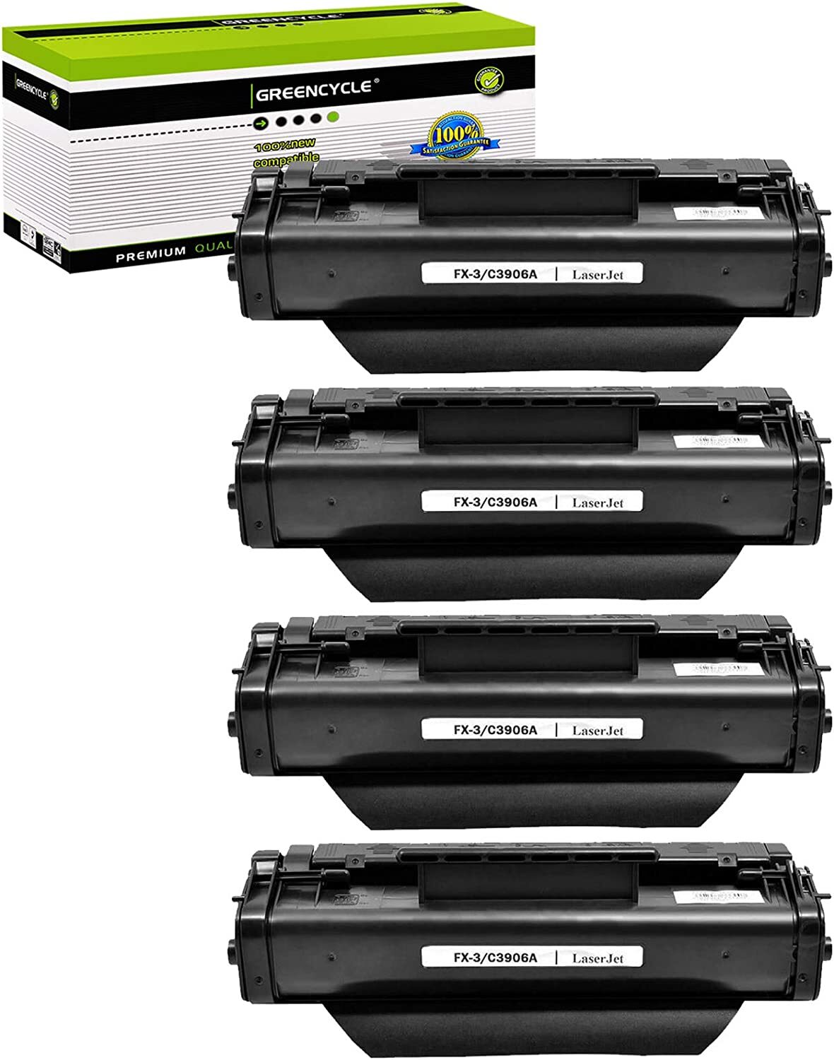 GREENCYCLE 4PK C3906A Toner Cartridge Compatible for HP 06A 3100se ...