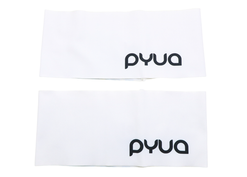 Pyua Headband Men 2 Pieces ONE SIZE With Blue Logo White | eBay