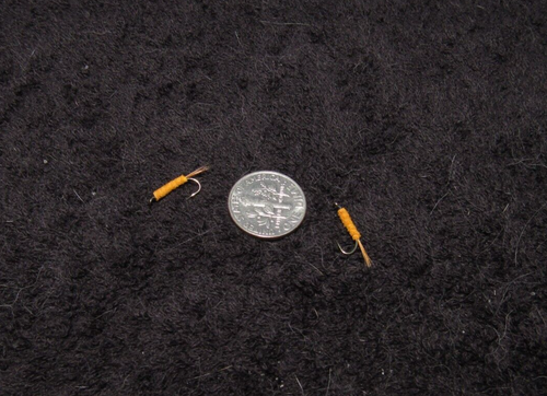 12 Buckskin fly nymph dark Caddis Larva Flies choice size 14 trout | eBay