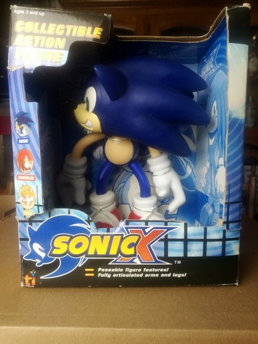 Sonic X The Hedgehog 2003 Collectible Action Figure Factory 9” Toy ...
