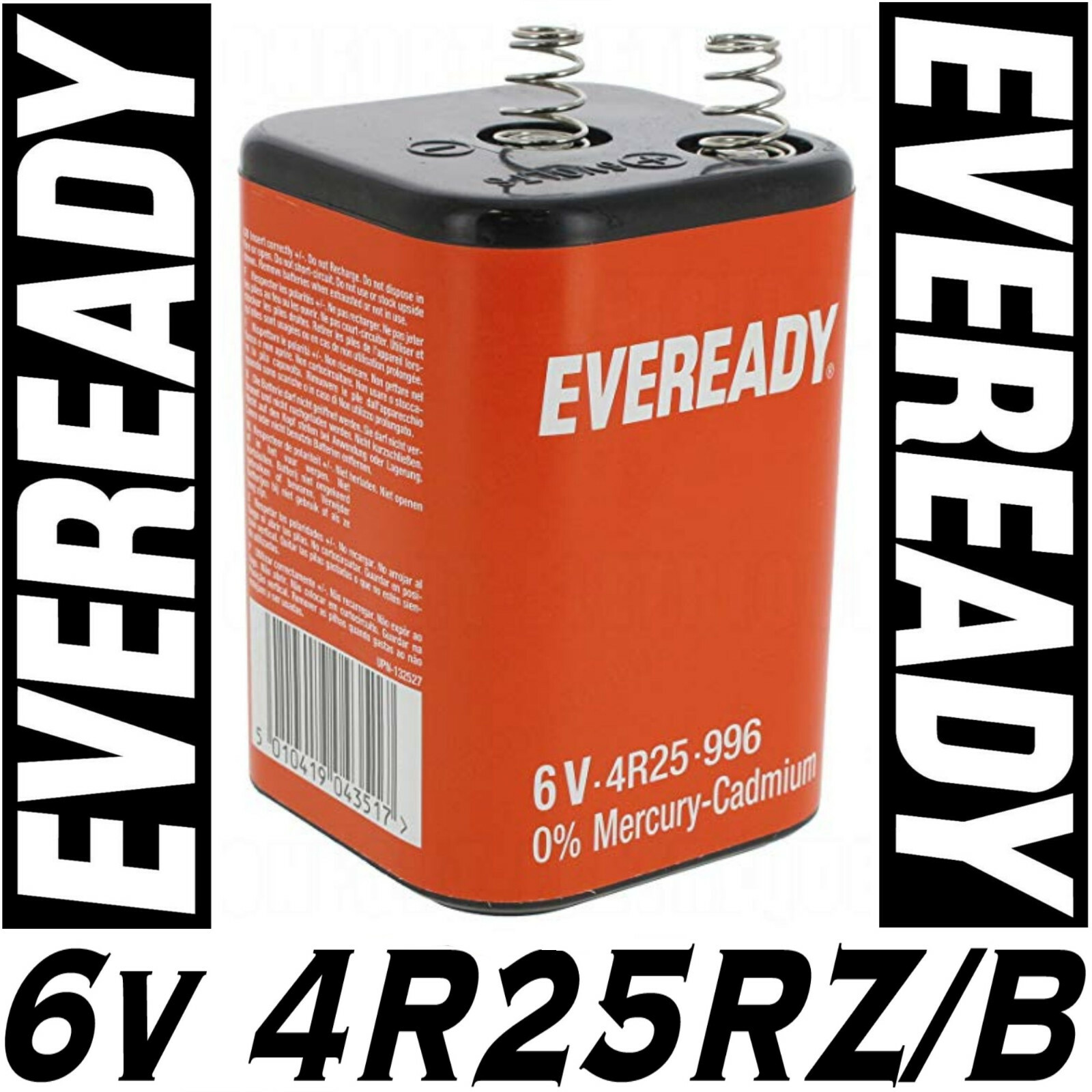 EVEREADY 4R25 6V Battery 6 Volt 996 PJ996 430 996 908S Lantern Cell ...