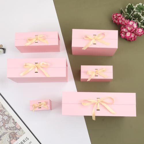 Large Gift Boxes with Lids 5 Pack 13X11X5.3 Inch 13X11X5.3Inch-Pink ...
