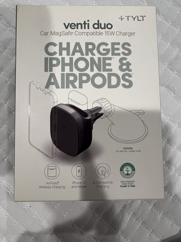 New Venti Duo TYLT Car MagSafe Compatible 15W Charger For iPhones ...