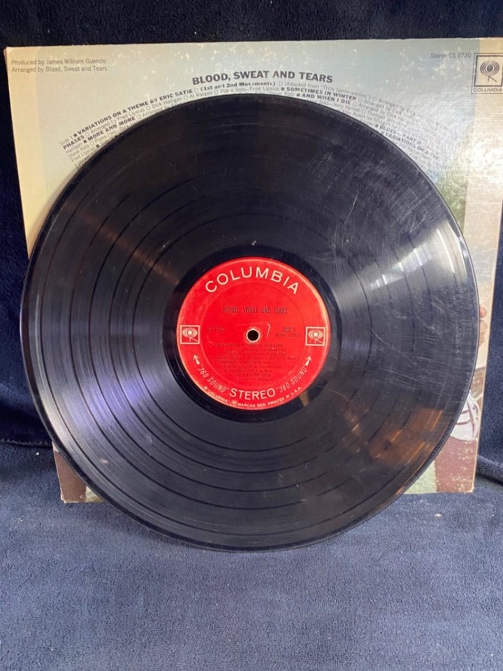 Blood Sweat Tears Self Titled Album Vinyl LP 1968 Columbia 360 Sound ...