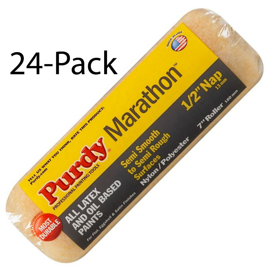 Genuine Purdy 24 Pack Marathon 7" x 1/2" Nap Roller Covers 144602073 ...