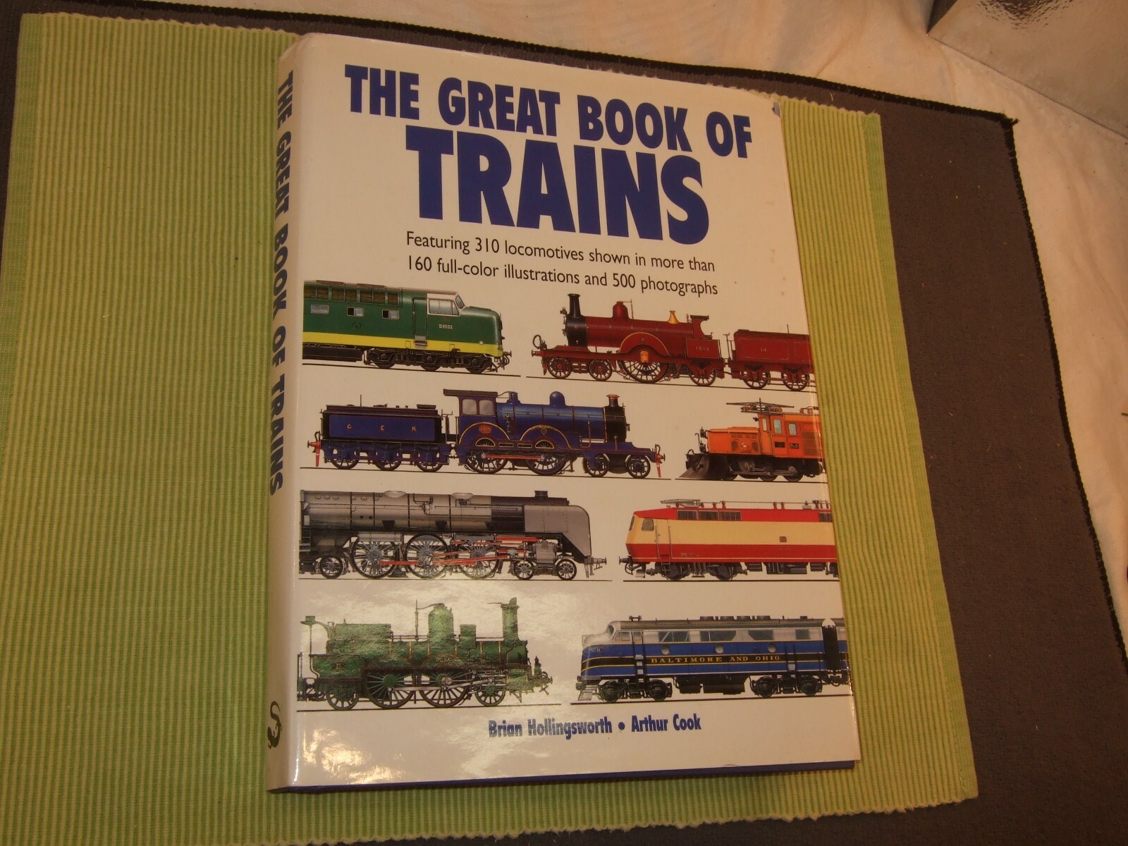 THE GREAT BOOK OF TRAINS by Brian Hollingsworth Arthur Cook 1998 Jacket ...
