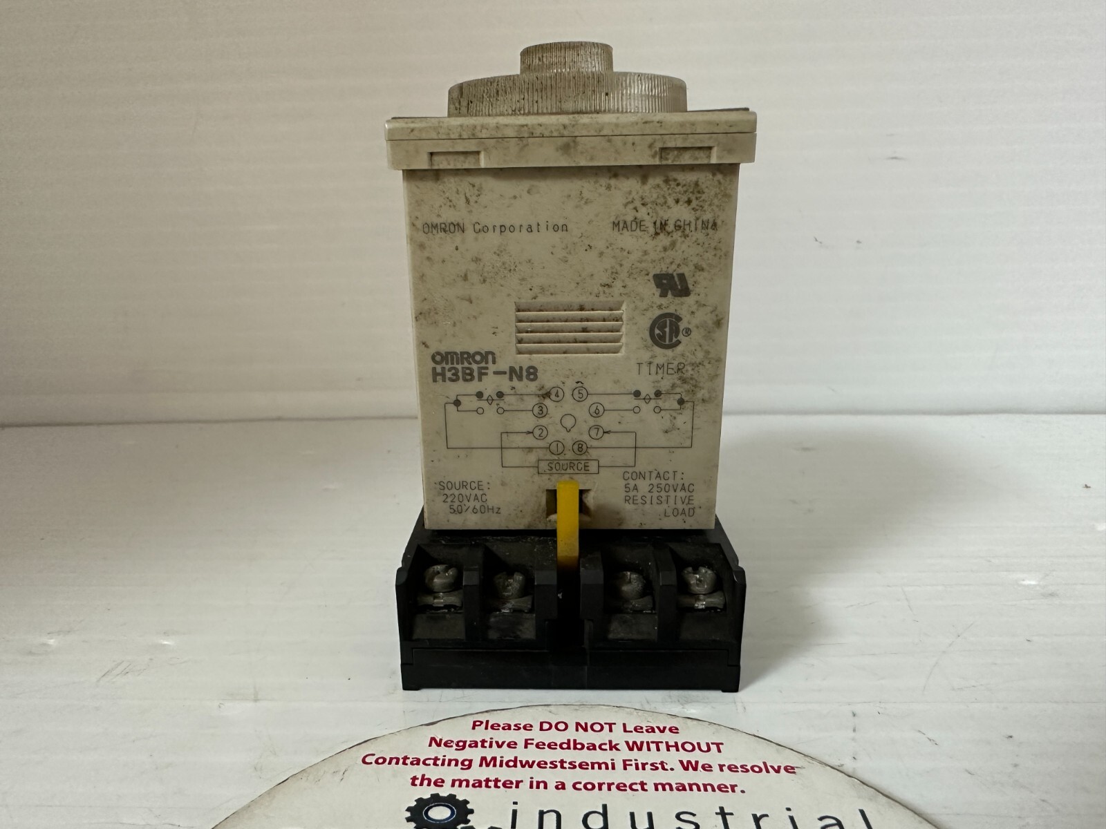 OMRON H3BF-N8 + P2CF-08 05Y7YK TWIN TIMER 8 PIN TIMER AND SOCKET 220VAC ...