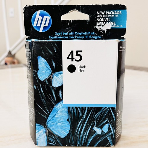 HP 45 Black Ink Print Cartridge Genuine Original NEW/SEALED Exp: NOV ...