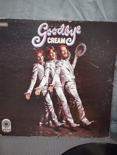 Vintage 60s CREAM - GOODBYE - VINYL RECORD Album LP Atco 1969 Badge I'm ...