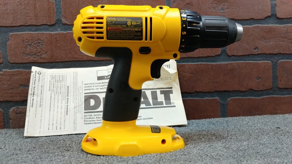 Dewalt DC970 18V 1/2" VSR 2-Speed Keyless Drill Driver-***NEW*** | eBay
