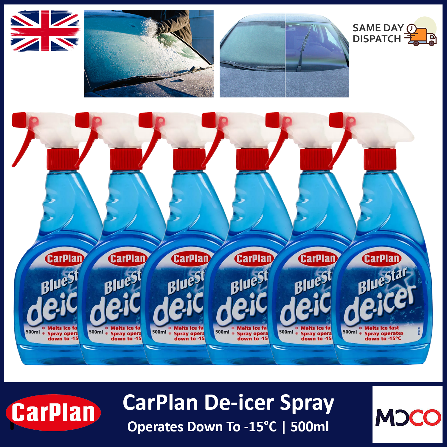 CarPlan Car Window Windscreen Lock De Icer Spray Antifreeze Frost Ice ...