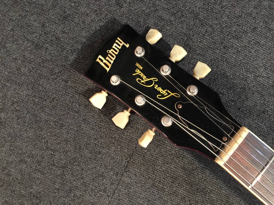 Electric Guitar Burny RLG-60 Super Grade Model Trapezoid Inlay Cherry ...