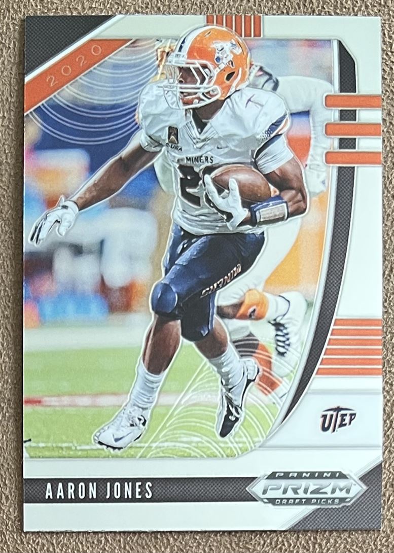 2020 Panini Prizm Draft Picks Aaron Jones UTEP Miners #2 NCAA Football ...