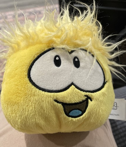 Disney Club Penguin Yellow Puffle Weighted Beanie Plush Stuffed Toy 4 ...