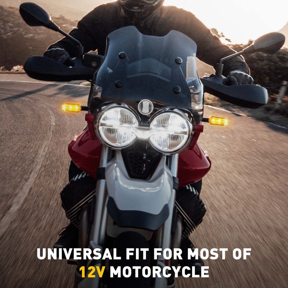 Motorcycle Motor LED Turn Light Signal Indicator Smoke Amber For Honda ...