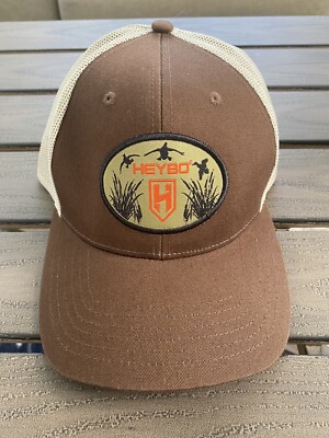 HEYBO Outdoor Duck Hunt Hat Cap Mesh Brown Orange Adjustable | eBay