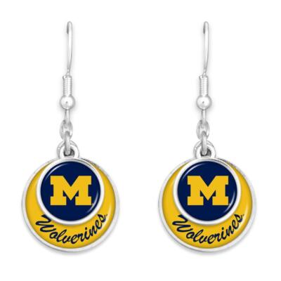 Michigan Wolverines Stacked Disk Earrings Jewelry Gift Licensed | eBay