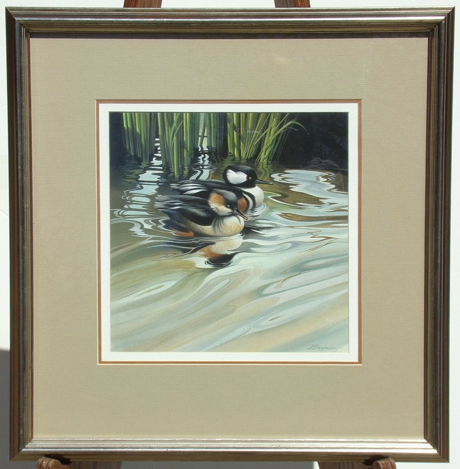 Rick Brogan "Hooded Mergansers" Original Watercolor Painting ducks ...