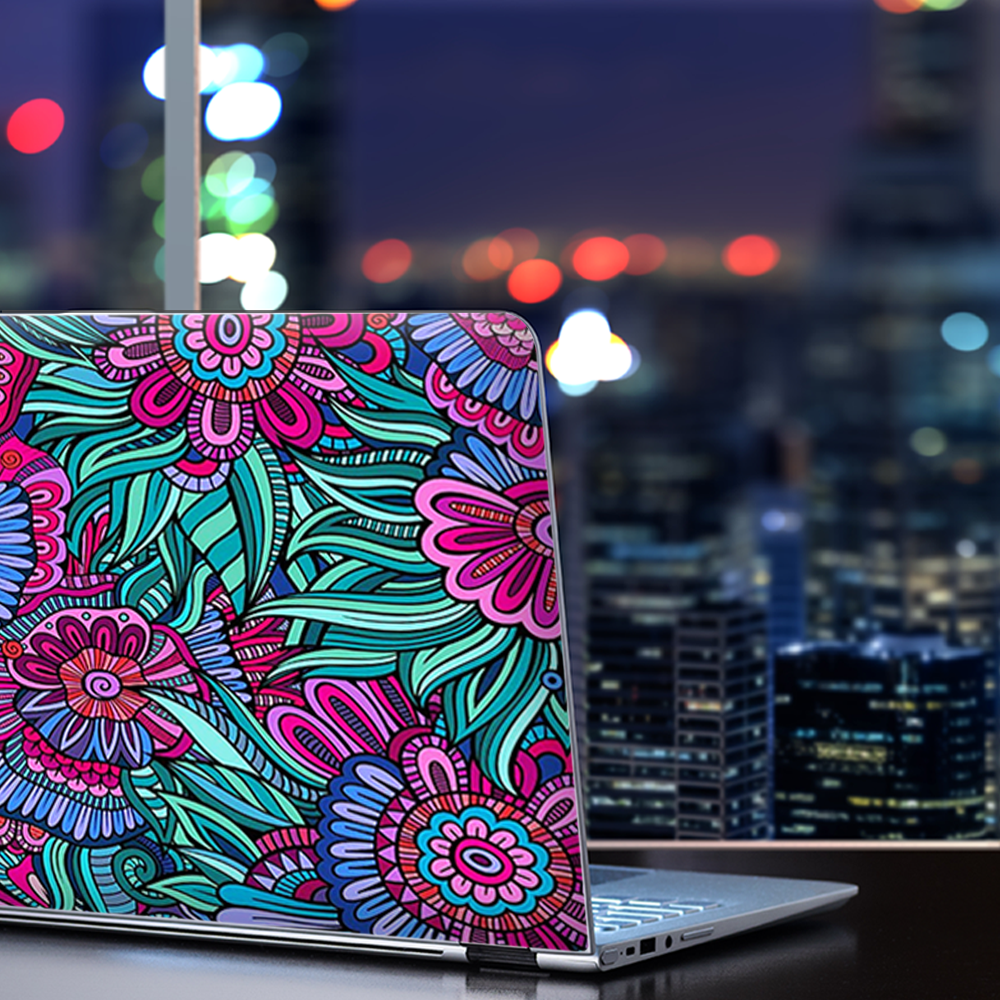 Universal Laptop Skins Wrap for 14" - Floral Flowers Retro | eBay
