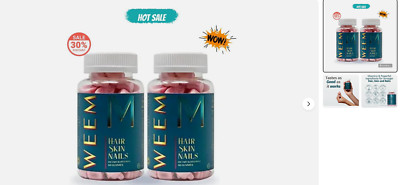 2 Pack WEEM Hair Skin and Nails Gummies, Cruelty-free 60 ct. Free Shipping | eBay