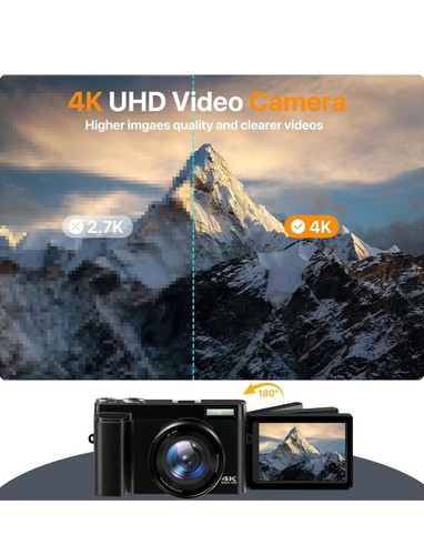 DC101 4K 48MP Resolution, 16x Zoom Auto Focus Flash Lamp Ultra HD ...