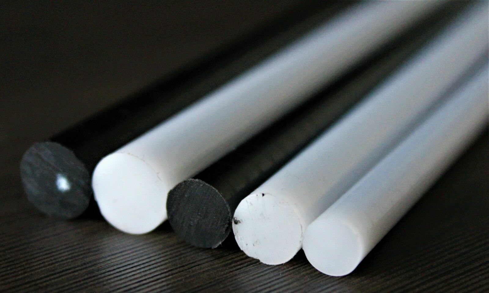 ACETAL DELRIN POM - C PLASTIC ROD BAR BLACK / WHITE (NATURAL) | 245 mm ...