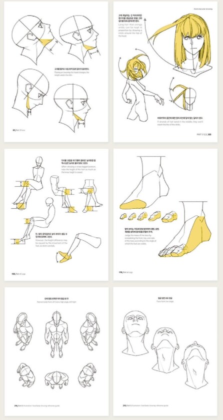 Point Character Drawing by TACO, Lezhin Comics Human body Drawing Guide ...