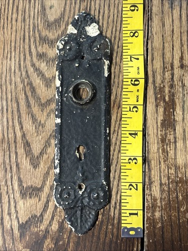 Vintage Cast Iron Escutcheon Key Hole Door Knob Backplate Antique | eBay