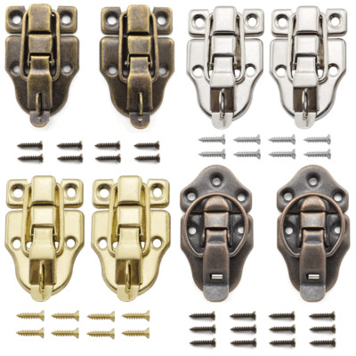 2X Box Lock Clasp Duckbilled Hasp w/Screws Toggle Latch Buckle Jewelry ...