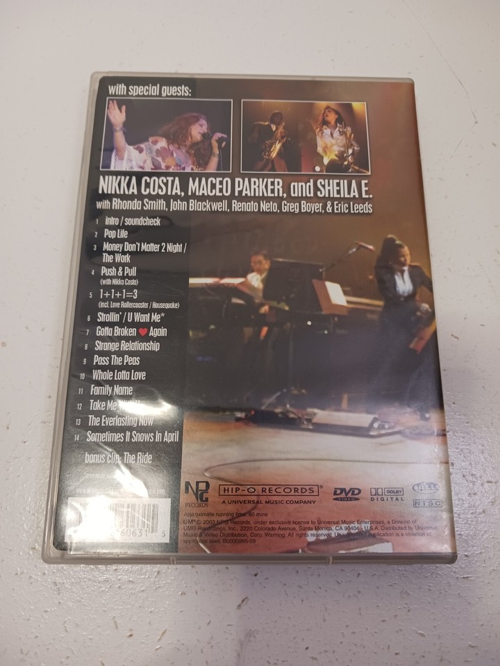 NPG Music Club Presents Prince Live At The Aladdin Las Vegas DVD ...