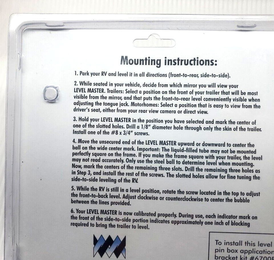 Wheel Masters Level Master All in one RV Level From Drivers Seat! #6700 ...