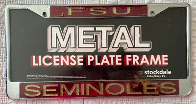 FSU SEMINOLES FLORIDA STATE UNIVERSITY LICENSE PLATE FRAME NEW IN ...