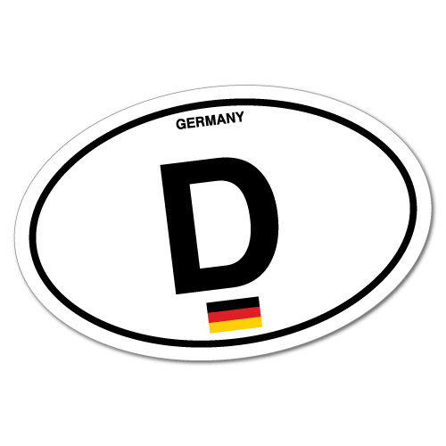 Germany Country Code Sticker Flag Bumper Water Proof Vinyl #6828EN | eBay