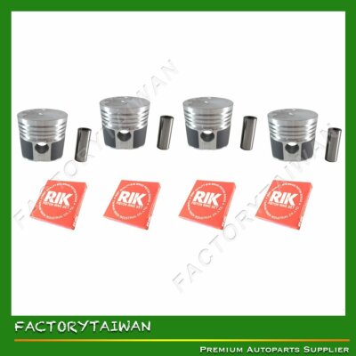 Piston + Ring Kit Set Oversize 73mm (+0.50mm) Mitsubishi K4D x4 PCS ...