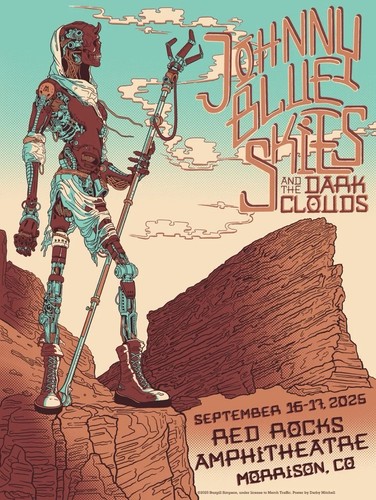 Johnny Blue Skies Red Rocks 2025 Poster 9/16 N1 Sturgill Simpson ...
