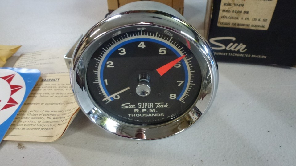 RARE SUN SUPER TACH SST 810 4 CYLINDER 12V | eBay